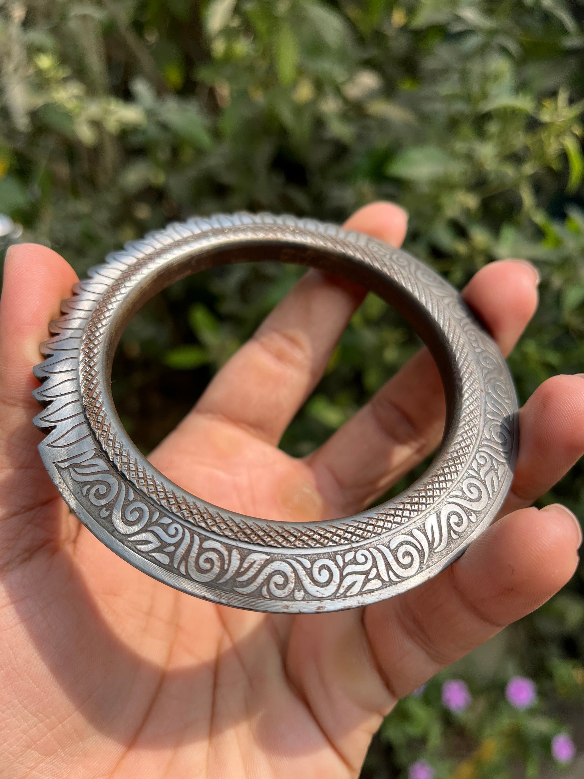 Sarbloh Handmade Kada With spikes – The Rajput Company